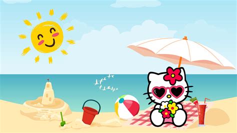 Hello Kitty Summer Desktop Wallpapers Wallpaper Cave