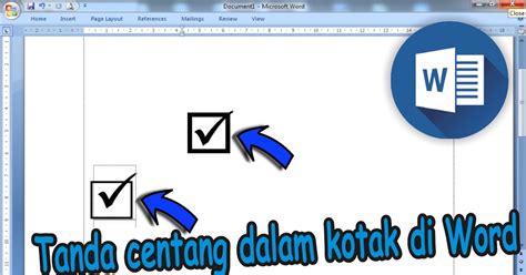 Cara Membuat Tanda Centang Dalam Kotak Di Word Tutorial Microsoft Office