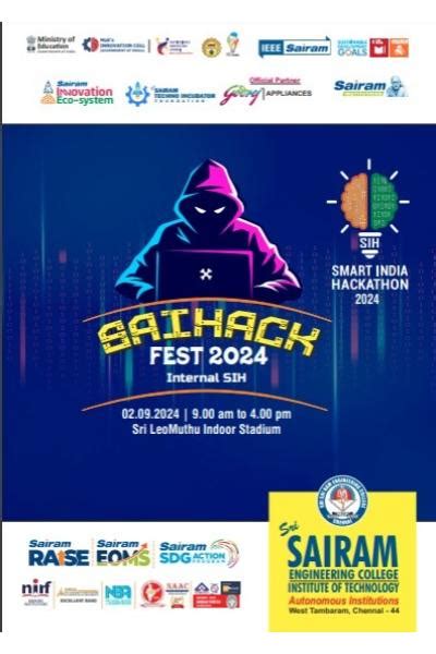 Sai Hack Fest Sri Leomuthu Indoor Stadium Internal Sih On 02092024