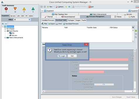 ucs manager issue fatal error event sequencing is skewed cisco