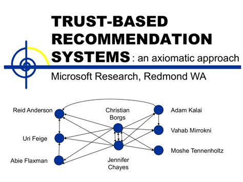 Trust Based Recommendation Systems