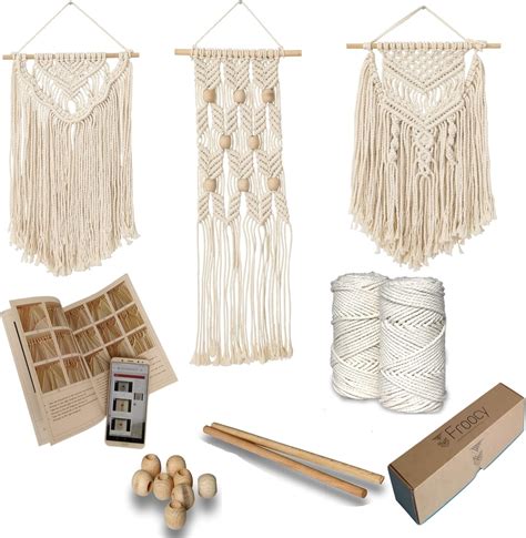 Diy Macrame Kit For Adults Beginners 2 Macrame Wall India Ubuy