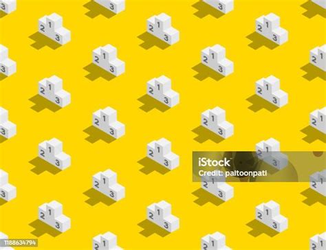 스포츠 포디엄 3d 아이소메트릭 원활한 패턴 우승자 컨셉 포스터 및 소셜 배너 포스트 디자인 일러스트레이션 복사 공간 벡터