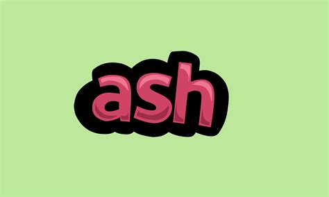 Ash Writing Vector Design On A Green Background 15013705 Vector Art At