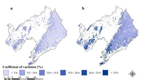 Coefficient Of Variation Map Of Soc Stocks Used Boosted Regression