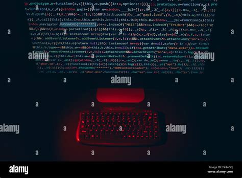 Cyber Security Program Code On Screen Using Computer And Programming