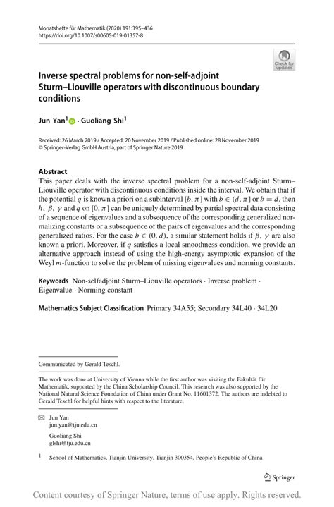 Inverse Spectral Problems For Non Self Adjoint Sturmliouville Operators With Discontinuous