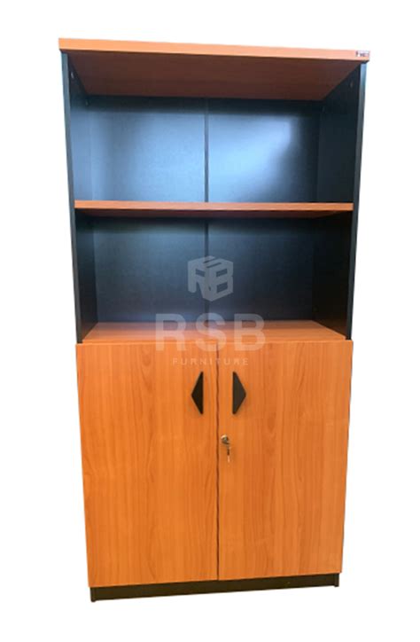 ตู้เอกสารกลาง 2 ชั้น 2 ประตูบานเปิด ขนาด W80 X D40 X H160 Cm รหัส 4254 โต๊ะทำงาน โต๊ะ