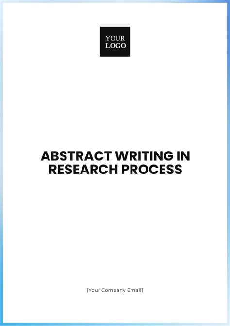 Free Abstract Writing In Research Process Template To Edit Online