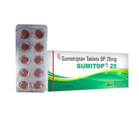 Sumatriptan 25 Mg Tablets At Rs 968 Stripe Sumatriptan Tablet In Mumbai Id 20681325348