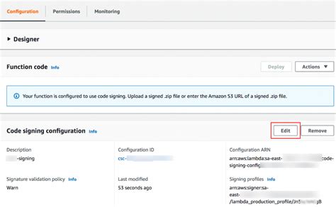 How To Configure Code Signing For Aws Lambda