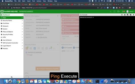 16 دوره آموزشی Fortigate Administration اجرای دستور Ping