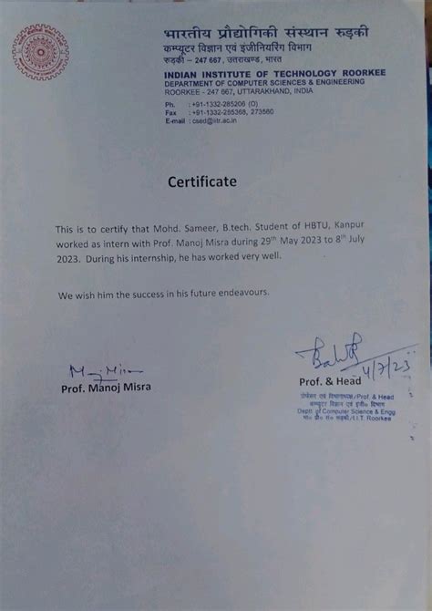 Mohd Sameer On Linkedin Internship Iitroorkee Experience Research Completed 16 Comments