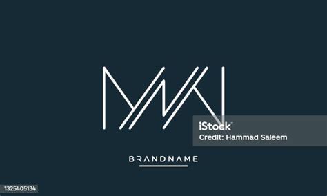 Mw 또는 Wm 알파벳 문자 추상 아이콘 로고 모노그램 0명에 대한 스톡 벡터 아트 및 기타 이미지 0명 감청색 개념 Istock