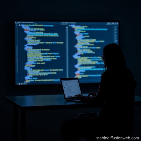 Dark Whiteboard With Codenamed Code Stable Diffusion Online