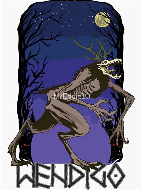 Native American Wendigo Skin Walker Cryptid Art Sticker For Sale By