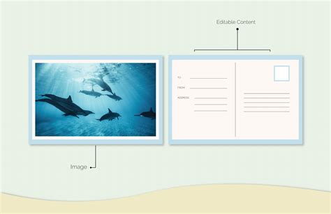 double sided postcard template in word download