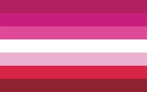 레즈비언 프라이드 플래그 성적 정체성 프라이드 플래그 프리미엄 벡터