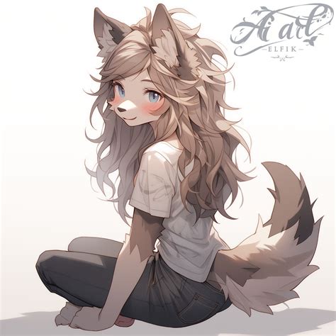 Amainjio A Humanoid She Wolf With A Wolf Like Anim By Aiartelfik On