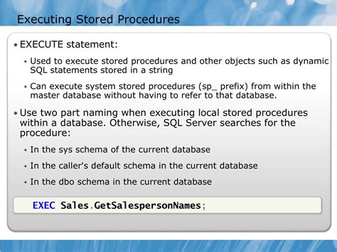 Ppt Module 9 Designing And Implementing Stored Procedures Powerpoint