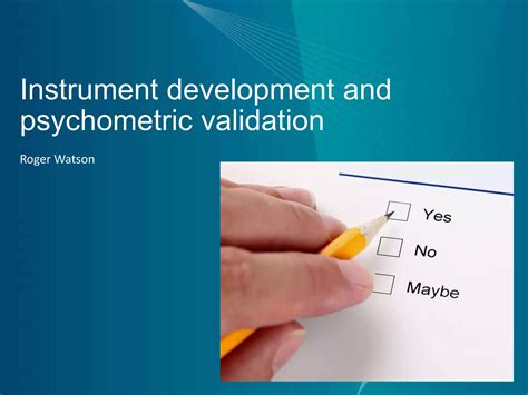 Instrument Development And Psychometric Validation 030222 Pptx