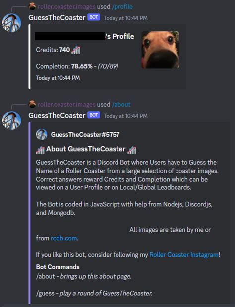 Guess The Coaster Discord Bot