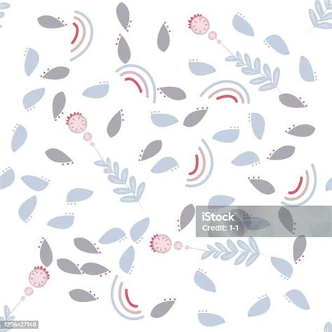 꽃무늬 숲 스타일로 만든 유치한 매끄러운 패턴 부드러운 색상으로 제작된 디자인 요소 배경 또는 배경 화면 포장 지 웹 페이지 어린이 보육 엽서 핸드메이드 앨범에 사용할 수