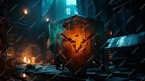 rusty shield with glowing checkmark symbolizes security in rust programming language premium