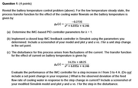 Imc Based Pid Controller Design For Second Order Process Homework Solution