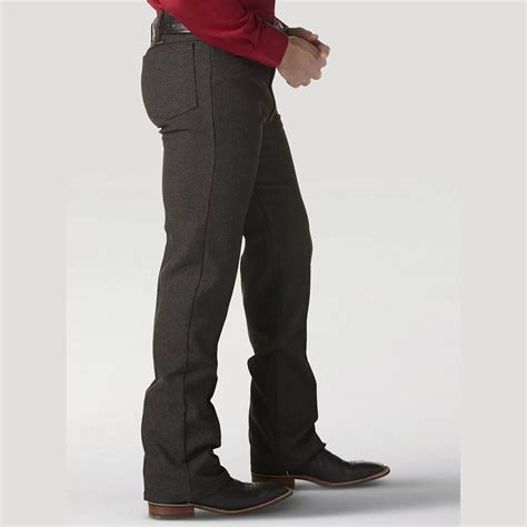 Wrangler Mens Wrancher Dress Pants Heather Black Weis Western Wear