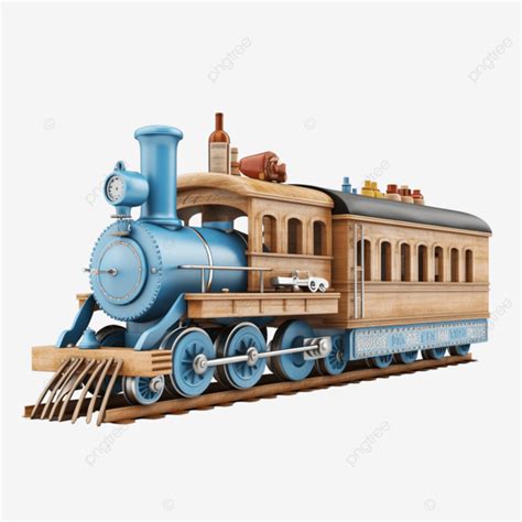 학교 지식으로 돌아가서 격리된 학용품 칠판이 있는 나무 마차가 있는 3d 파란색 기관차는 아이디어 개념 3d 렌더링 그림을 만듭니다 3d 뒤 칠판 Png 일러스트 및