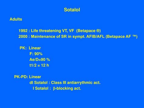Ppt Sotalol Powerpoint Presentation Free Download Id 1294095