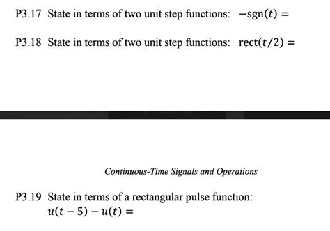Solved P317 State In Terms Of Two Unit Step Functions