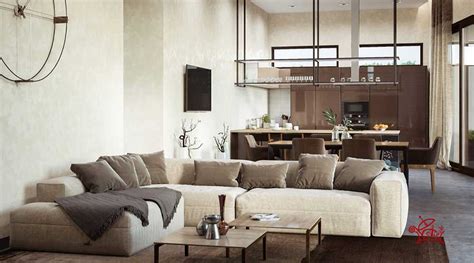 چگونه مبلمان رنگ کرم و قهوه ای را ست کنیم؟