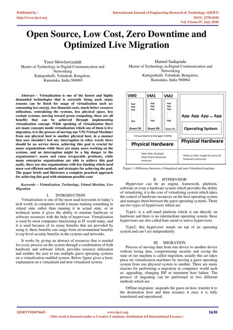 PDF Open Source Low Cost Zero Downtime And Optimized Live Migration