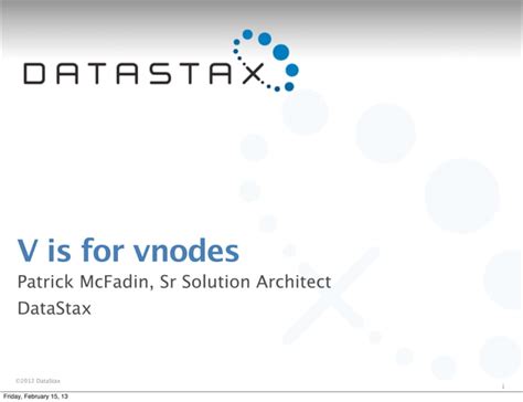 Cassandra Virtual Node Talk Pdf Cloud Computing Internet