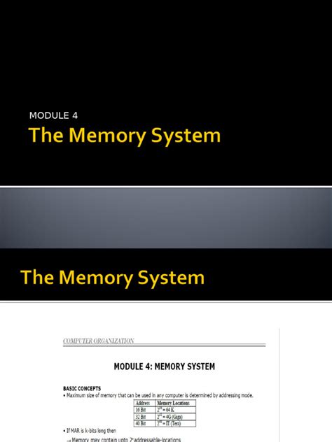 Module 4 The Memory System Pdf Random Access Memory Dynamic Random Access Memory