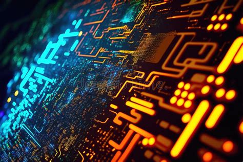 Ai Generated Illustration Of A Cpu Motherboard Central Computer Processor Stock Illustration