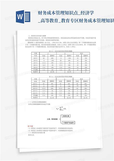 财务成本管理知识点 经济学 高等教育 教育专区财务成本管理知识点word模板下载 编号lykrdnog 熊猫办公