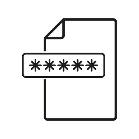 Premium Vector Document File With Password Icon Vector Illustration Premium Vector Document File With Password Icon Vector Illustration