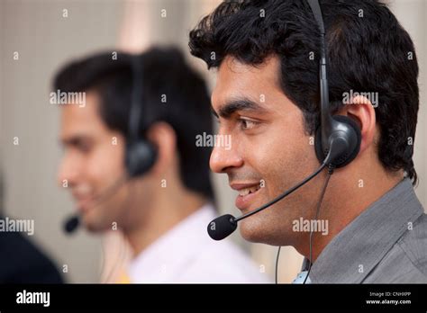 Call Center Agent Smiling Stock Photo Alamy