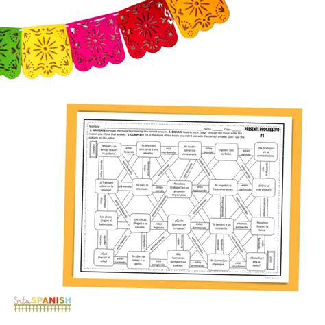 Present Progressive Spanish Worksheet Practice Srta Spanish
