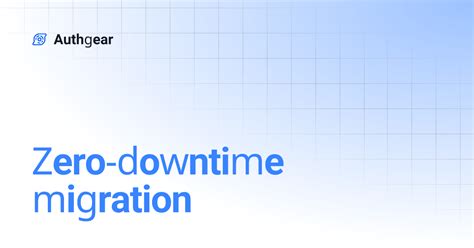 Zero Downtime Migration Authgear