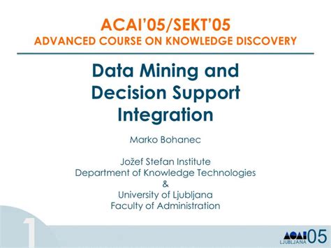 Ppt Data Mining And Decision Support Integration Powerpoint