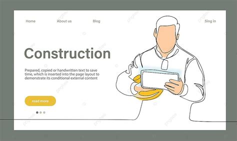 Vector Landing Page Of Architecture Works Architecture Continuous Outline Vector Architecture