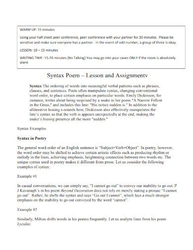 Syntax 20 Examples Format How To Use Pdf