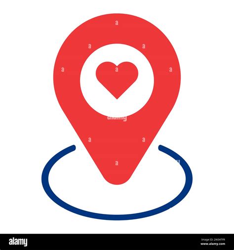 Gps Label With Heart Illustration Favorites Emoji Geolocation Coordinates Satellite Map
