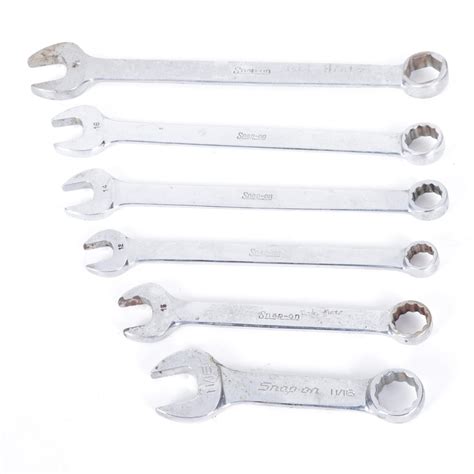 snap on and owatonna steel socket and crescent wrench tool array ebth