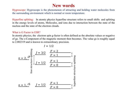 Electron Paramagnetic Resonance Epr Spectroscopy Pptx Physics Science