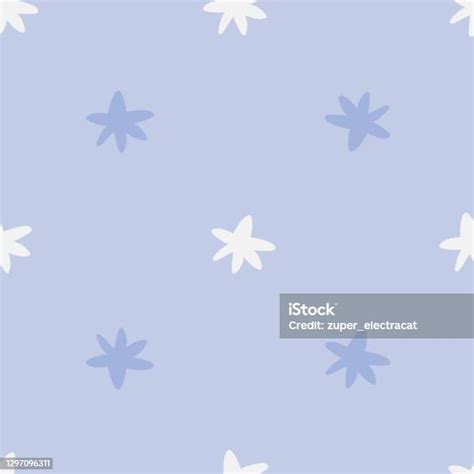 밝은 배경에 만화 블루 스타와 귀여운 매끄러운 패턴 몽 상가 간단한 크리스마스 휴가 벽지 포장 카드 티셔츠 섬유 프린트 초대장